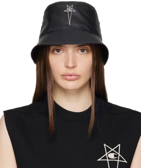 Rick Owens × champion ブラック GILLIGAN HAT Rick Owens Champion Edition Gilligan Bucket Hat In 09 Black - 41